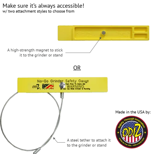 NO-GO™ BENCH GRINDER SAFETY GAUGE - MAKESafe Tools