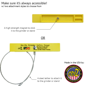 NO-GO™ BENCH GRINDER SAFETY GAUGE - MAKESafe Tools